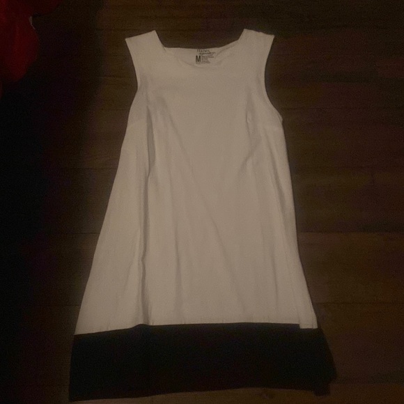 Hanes | Dresses | Hanes White Dress With Black Bottom | Poshmark